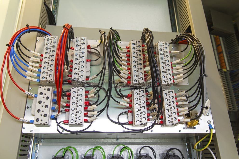 Relay Protection Device with Terminals and Wires Stock Image - Image of ...