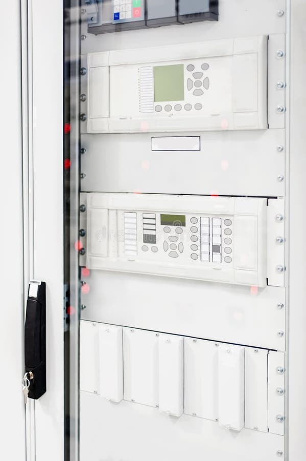Relay Protection System. Bay Control Unit Stock Photo - Image of helmet ...