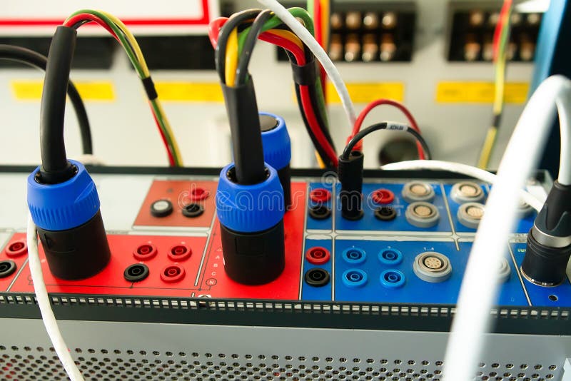 Electrical Test Engineering and Testing of Relay Equipment Stock Photo ...