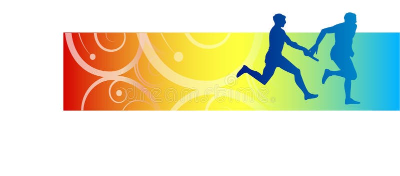 Relay race stock vector. Illustration of colors, running - 7030057