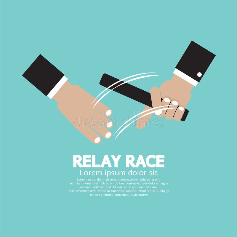Relay Race. stock vector. Illustration of athlete, track - 57426230