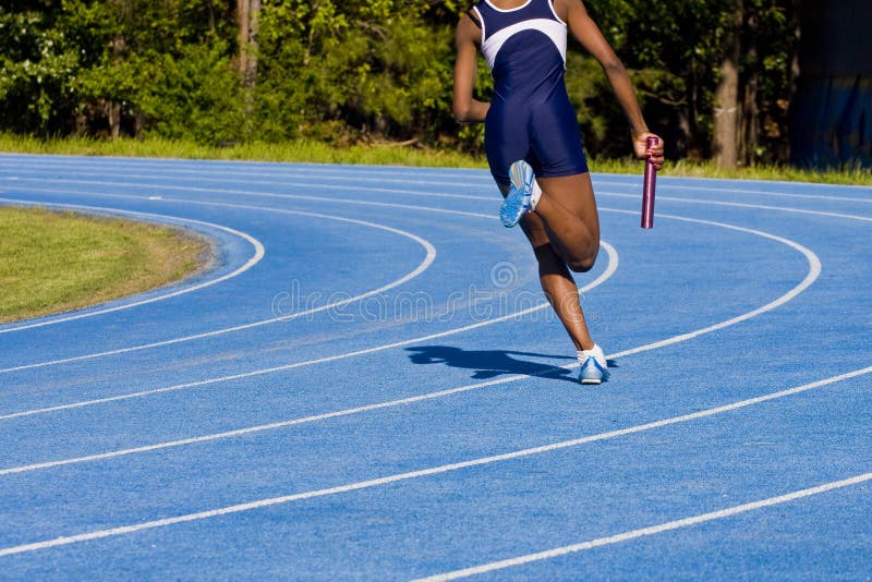 Relay Runner stock photo. Image of competition, field - 9832550
