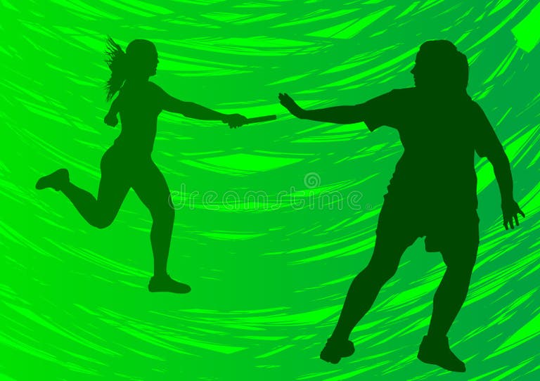 Relay sticks stock vector. Illustration of girl, olympic - 12885083