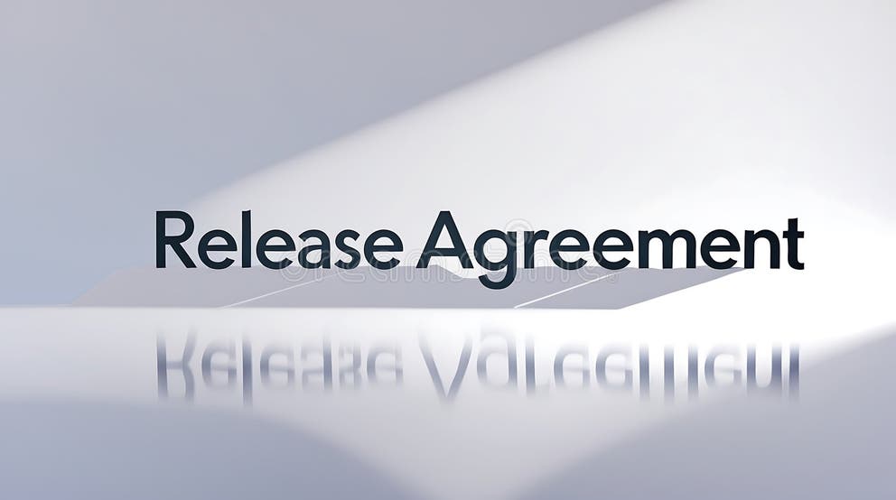 Release Agreement Text on a Reflective Surface with Minimalist Design ...
