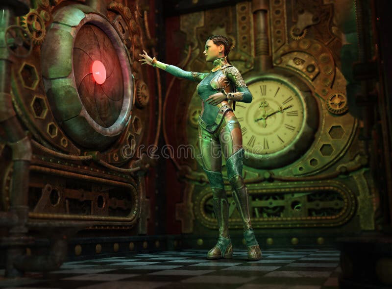 The Release Button, 3d CG stock illustration. Illustration of retro ...