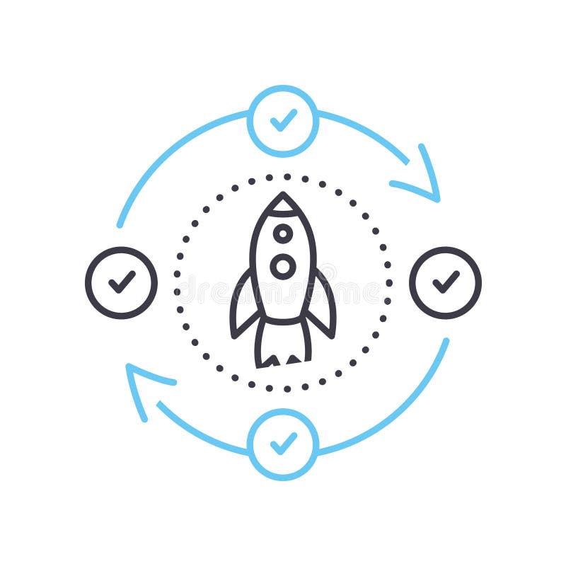 Release Cycle Line Icon, Outline Symbol, Vector Illustration, Concept ...