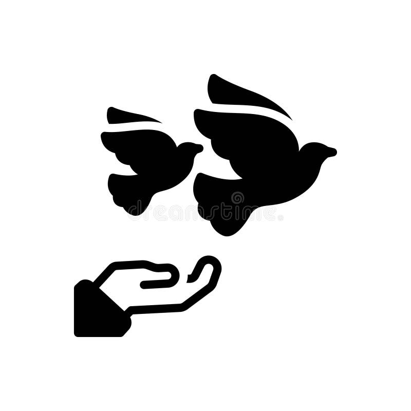 Black Solid Icon for Release, Free and Disengagement Stock Illustration ...