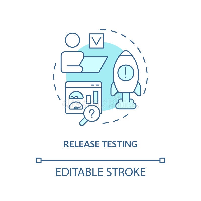 Release Testing Turquoise Concept Icon Stock Vector - Illustration of ...