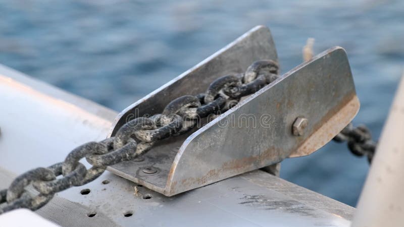 Release of Yacht Anchor Chain. High Quality Footage Stock Video - Video ...