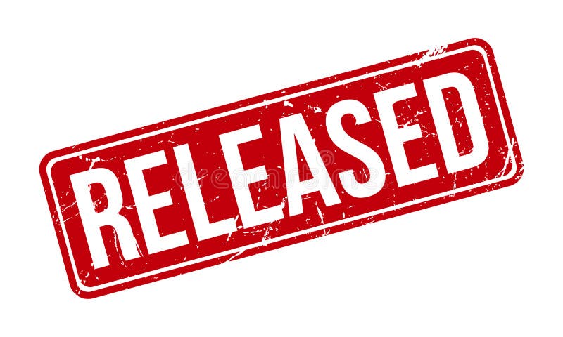 Released Rubber Stamp. Red Released Rubber Grunge Stamp Seal Vector ...