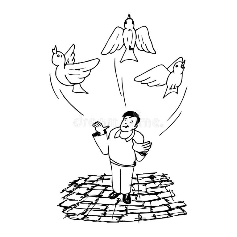 Releasing Birds Stock Illustrations – 383 Releasing Birds Stock ...