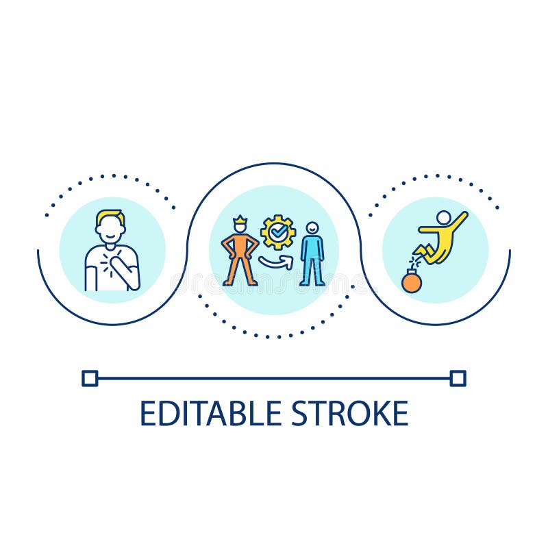 Releasing Hidden Blocks To Success Loop Concept Icon Stock Vector ...