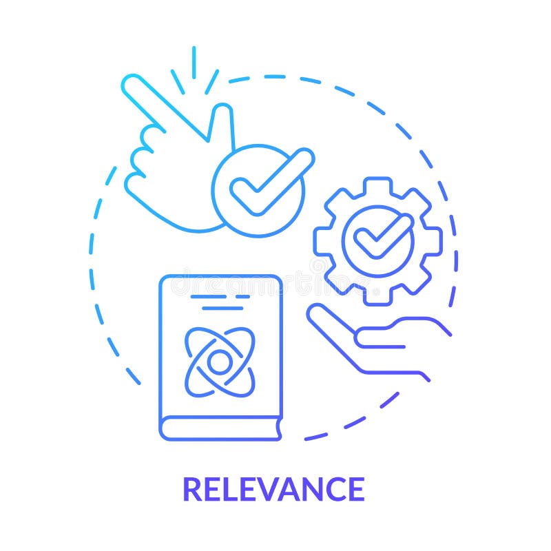 Relevance Blue Gradient Concept Icon Stock Vector - Illustration of ...