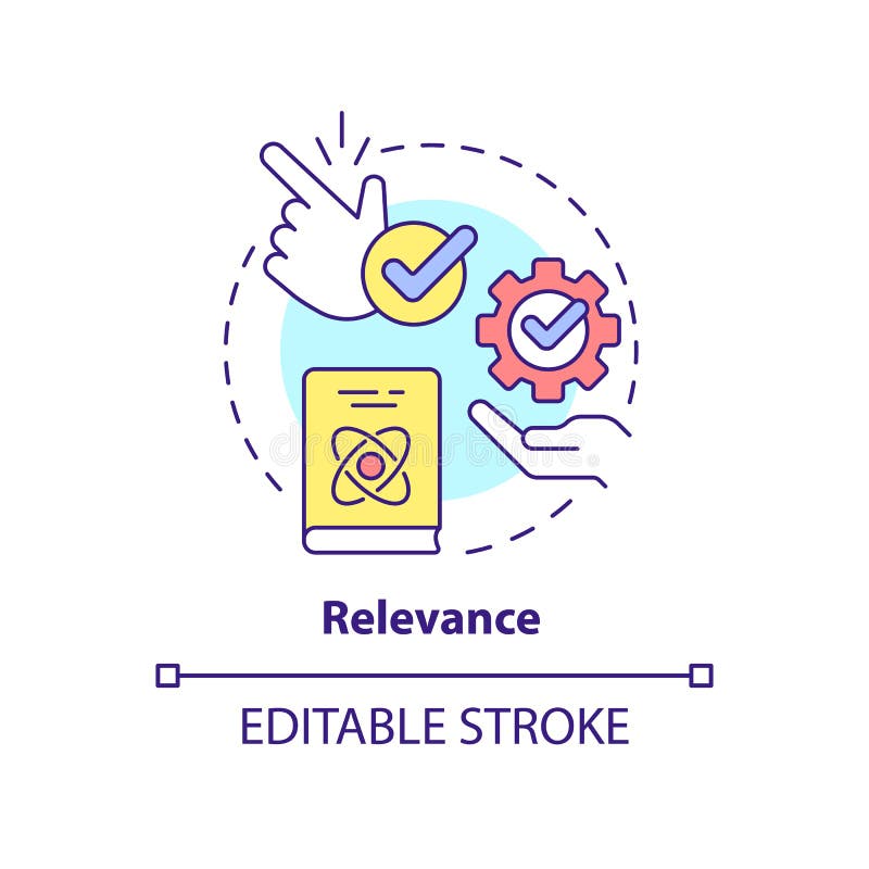 Relevance concept icon stock vector. Illustration of stroke - 249446195