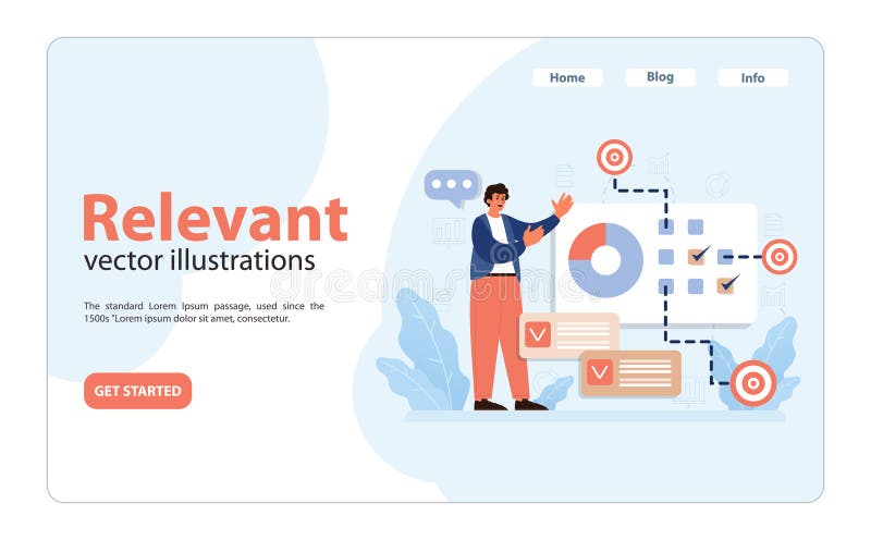 Relevance in Goal-setting Displayed. Flat Vector Illustration Stock ...
