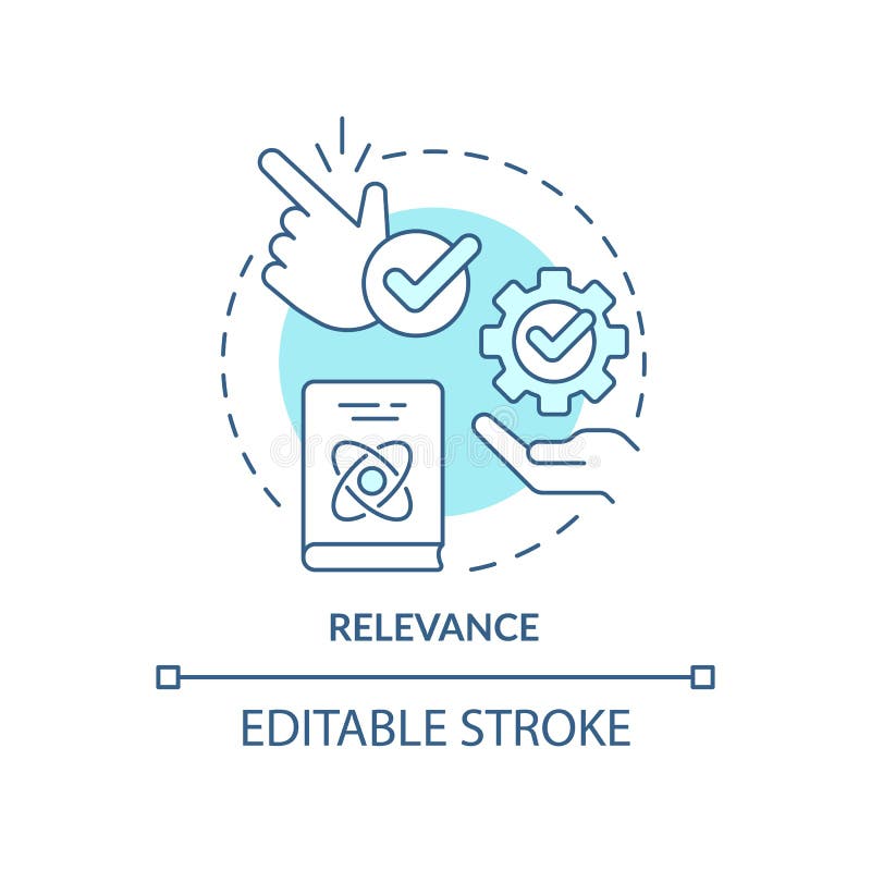 Relevance Turquoise Concept Icon Stock Vector - Illustration of ...