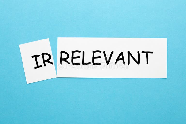 Relevant Irrelevant Concept Stock Photo - Image of concept, sending ...