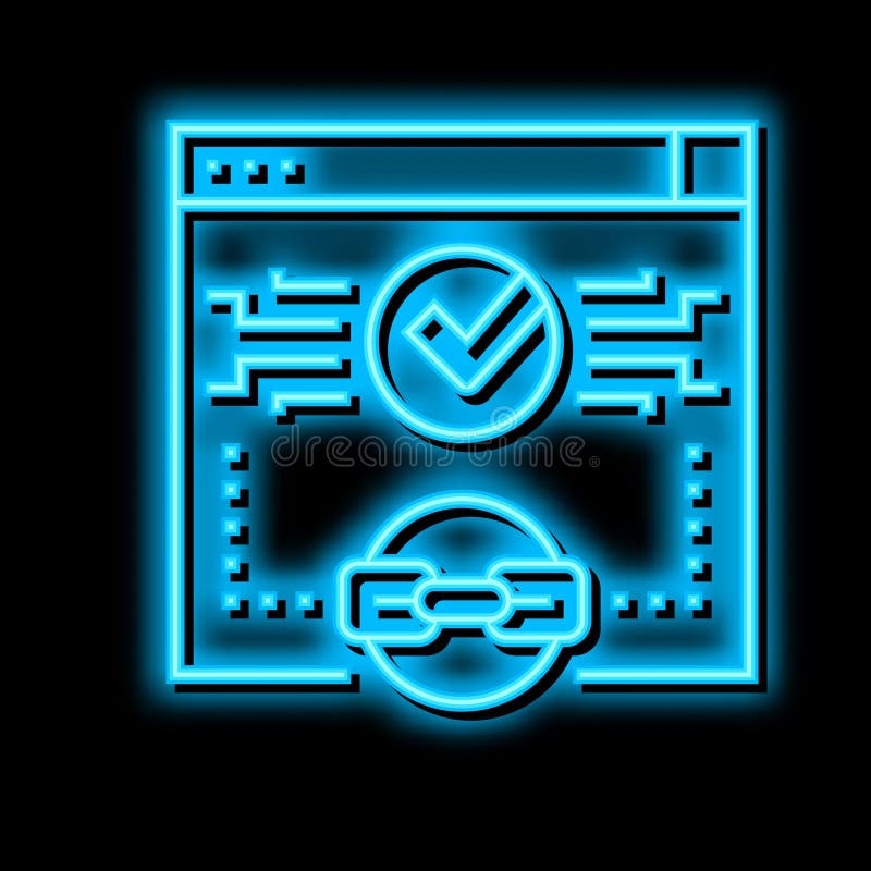 Relevant Link Neon Glow Icon Illustration Stock Vector - Illustration ...