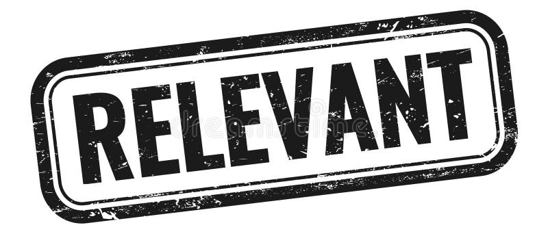 RELEVANT Text Written on Red Grungy Round Stamp Stock Illustration ...