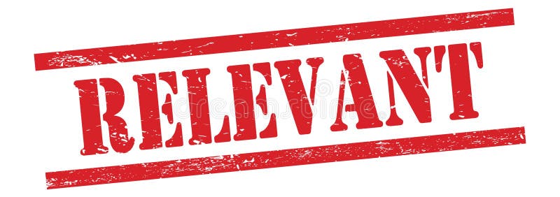 RELEVANT Text on Red Grungy Lines Stamp Stock Illustration ...