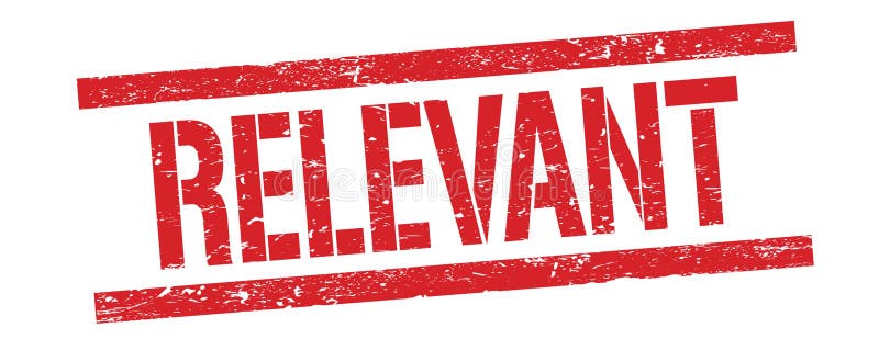 RELEVANT Text on Red Vintage Lines Stamp Stock Illustration ...