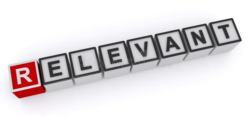 Relevant word block stock illustration. Illustration of action - 181547604