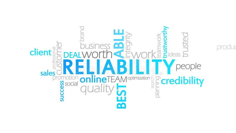 Reliability, Animated Typography Stock Footage - Video of loop ...
