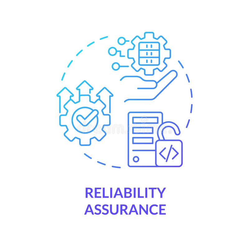 Reliability Assurance Blue Gradient Concept Icon Stock Vector ...