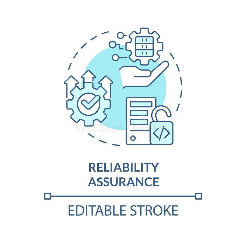 Reliability Assurance Soft Blue Concept Icon Stock Vector ...
