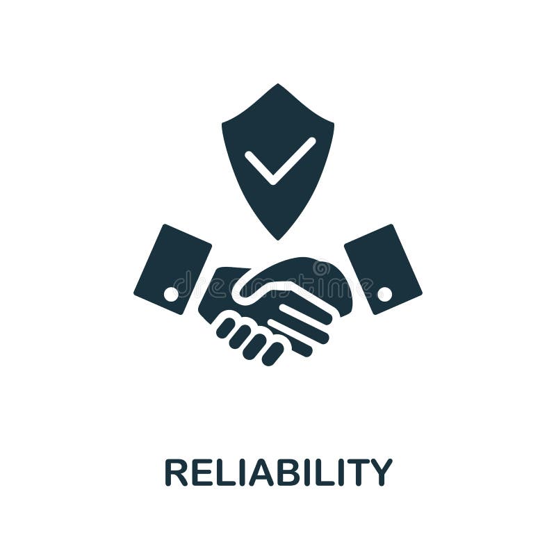 Reliability Icon. Monochrome Simple Element from Core Value Collection ...