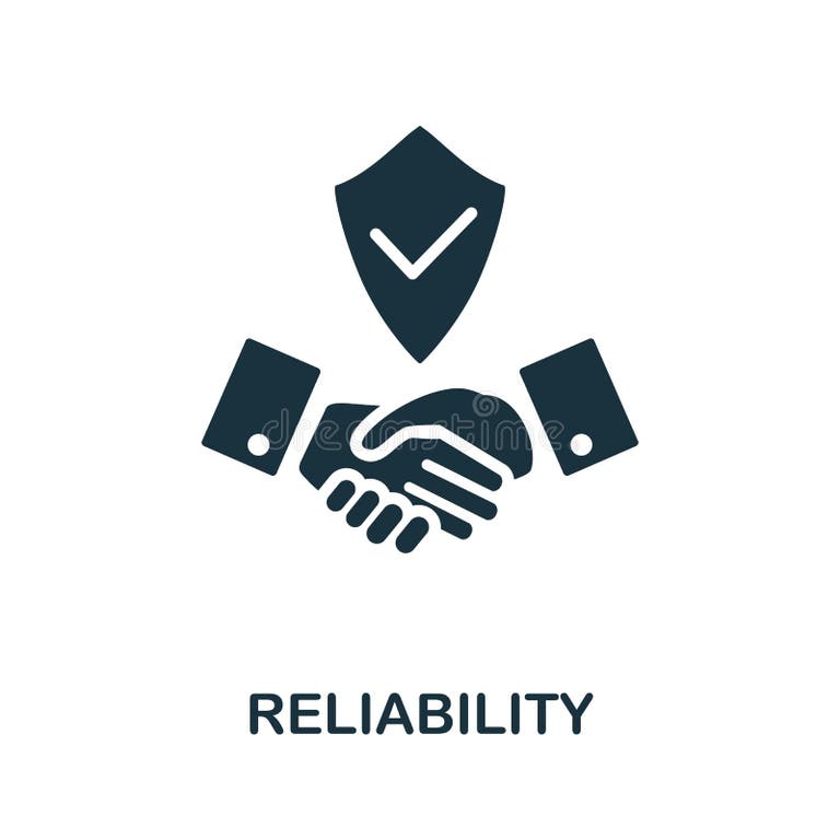 Reliability Icon. Monochrome Simple Element from Core Value Collection ...