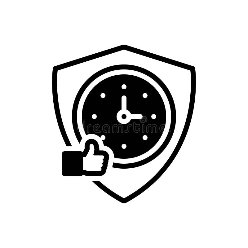 Black Solid Icon for Reliability, Convincement and Reliableness Stock ...