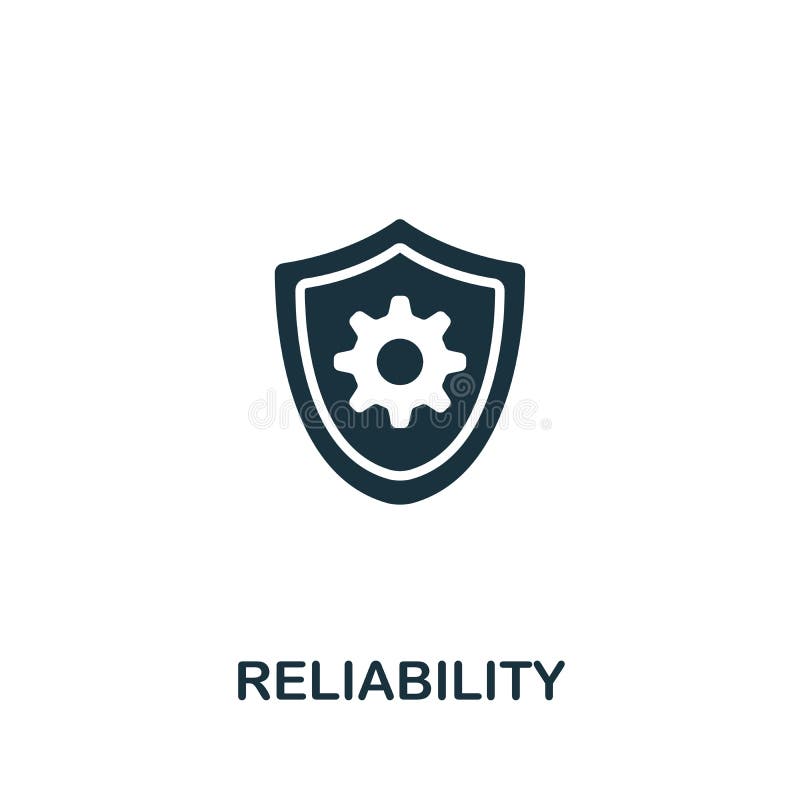 Reliability Icon. Monochrome Simple Customer Relationship Icon for ... Reliability Icon. Monochrome Simple Customer Relationship Icon for ...