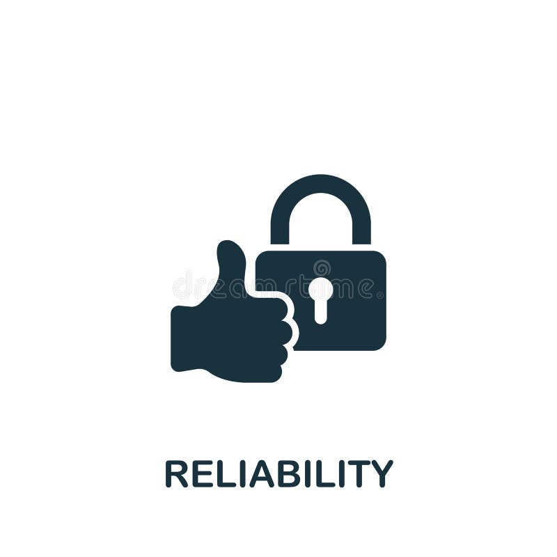 Reliability Icon. Monochrome Simple Icon for Templates, Web Design and ...