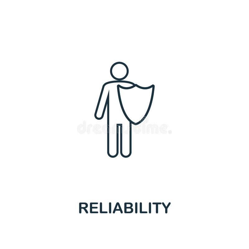 Reliability Icon. Thin Line Design Symbol from Business Ethics Icons ...