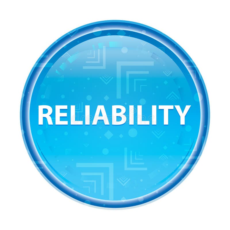 Reliability Floral Blue Round Button Stock Illustration - Illustration ...