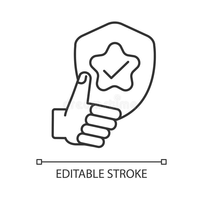 Reliability Thin Line Icon, Protection and Reliable, Umbrella Sign ...