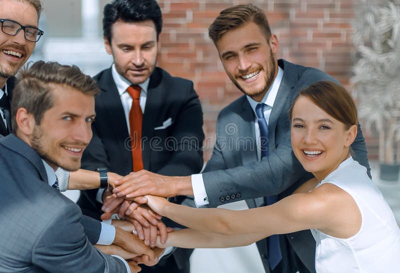 Reliable Business Team Standing in the Office Stock Photo - Image of ...