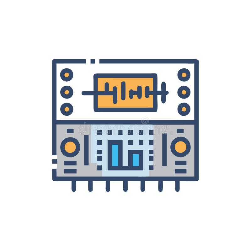 Reliable Digital Sound Processor Icon for Audio Stock Illustration ...