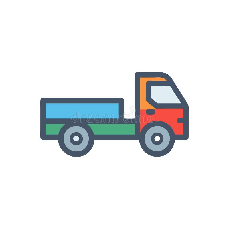 Reliable Flatbed Truck Icon Design Stock Illustration - Illustration of ...