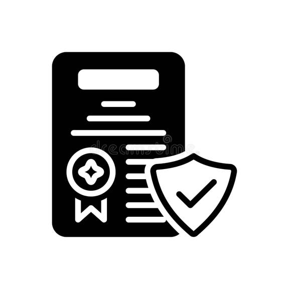 Black Solid Icon for Reliable, Credible and Dependable Stock Vector ...