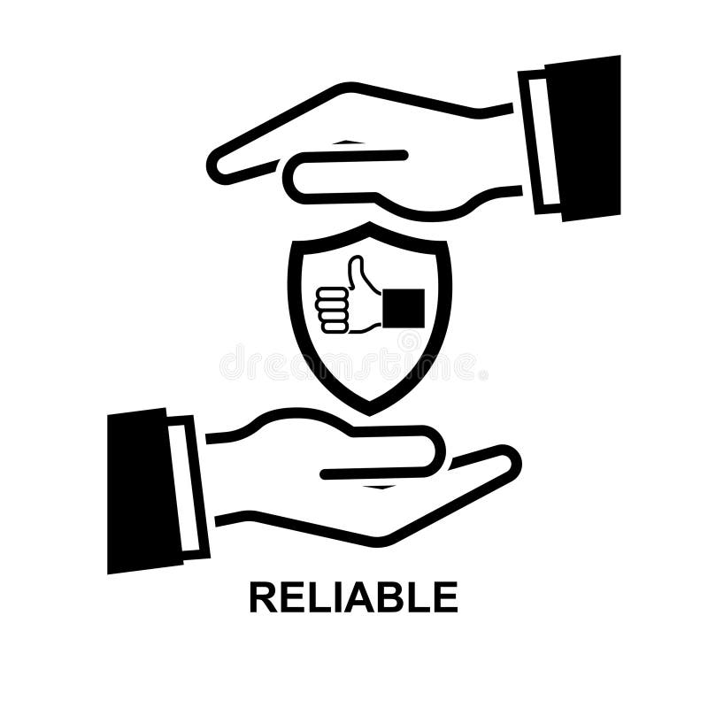 Reliable Icon Isolated on White Background Vector Illustration Stock ...