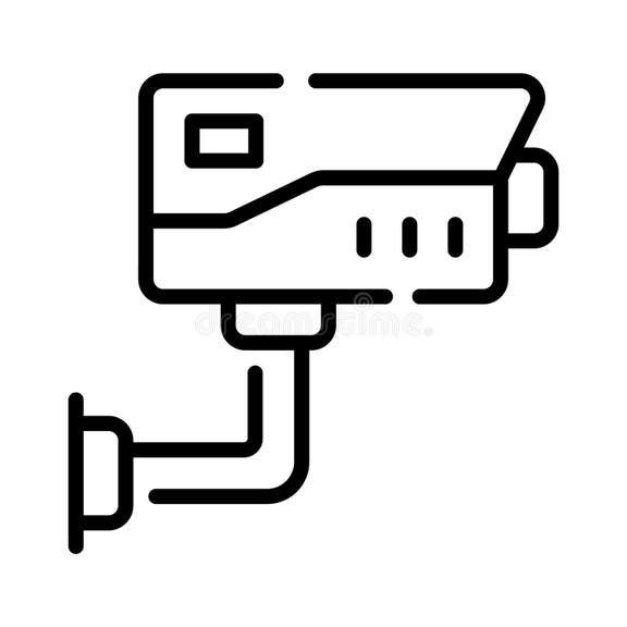 A Reliable Linear Icon of Home Cctv Camera Stock Illustration ...