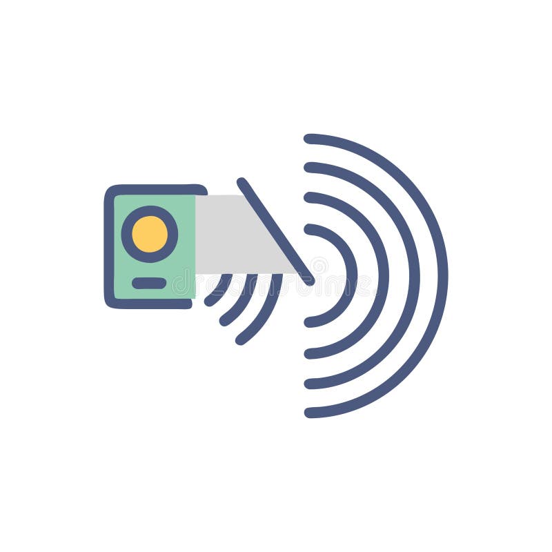 Reliable Proximity Sensor Icon for Control Systems Stock Illustration ...