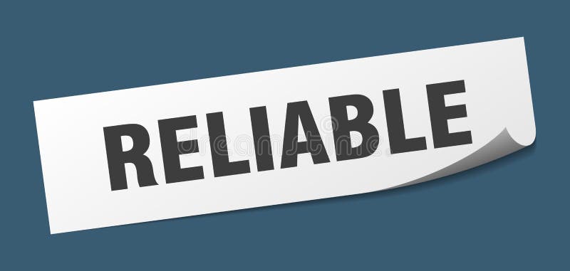 Reliable Sticker. Reliable Square Isolated Sign Stock Vector ...