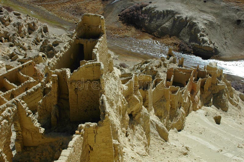 Relics of an Ancient Tibetan Castle Stock Image - Image of famous ...