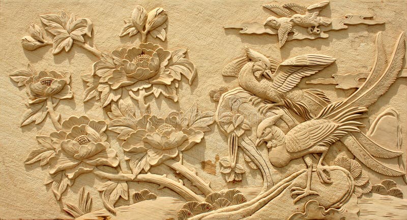 Relief Adornment Picture Stone Material Craft Stock Image - Image of ...