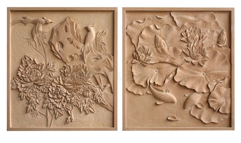 Relief Adornment Picture Stone Material Craft Stock Image - Image of ...