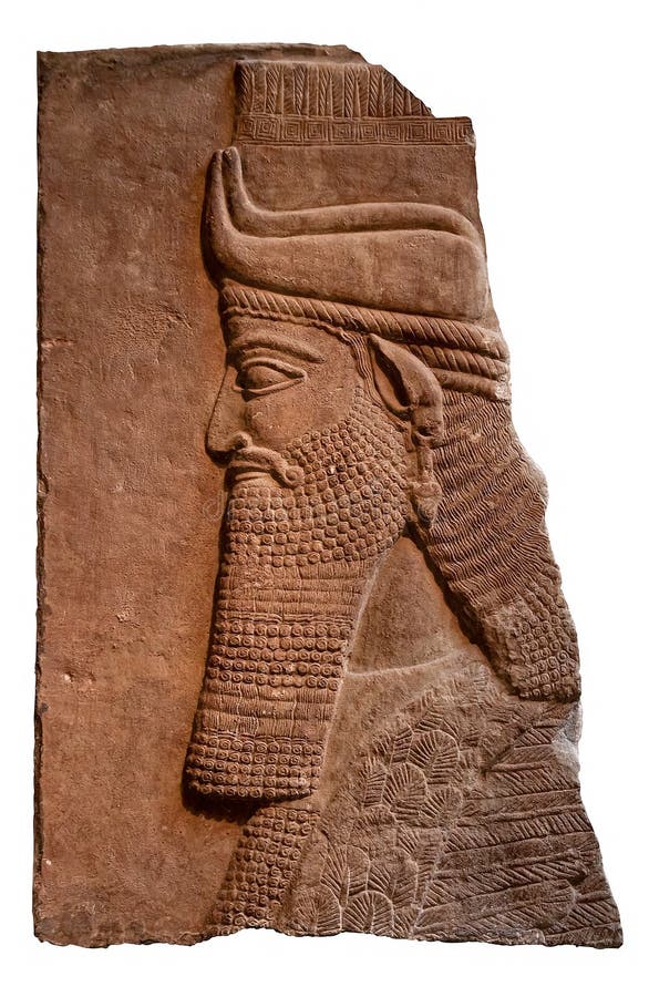 Head of an Ancient Assyrian Warrior Stock Photo - Image of babylonian ...