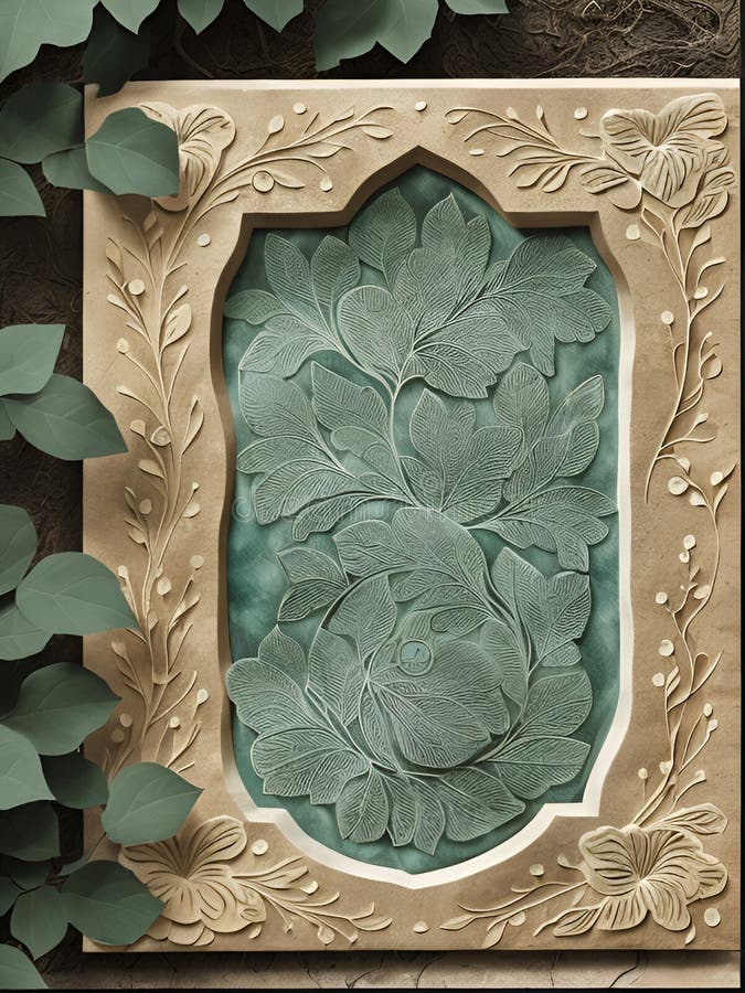 Stone Sculpture Relief Art Decorative Painting Stock Illustration ...